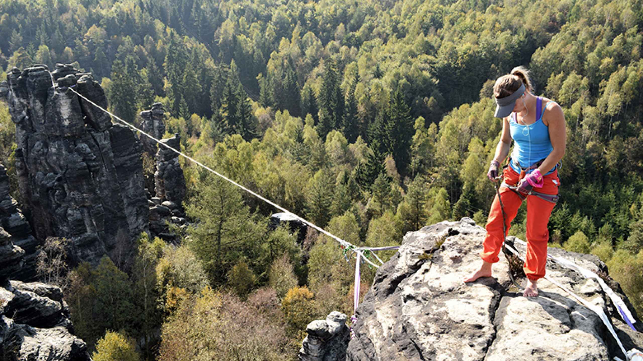 Walking a 3,000-ft highline with Faith Dickey | Escapism